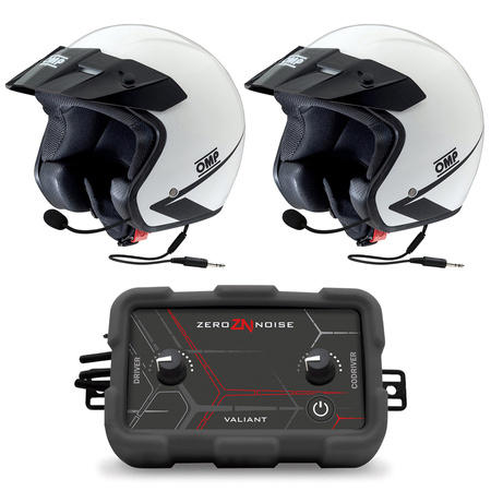 OMP Star-J helmet set + ZERONOISE Valiant head unit | Helmets and Intercoms \ Intercom Kits Kits ...